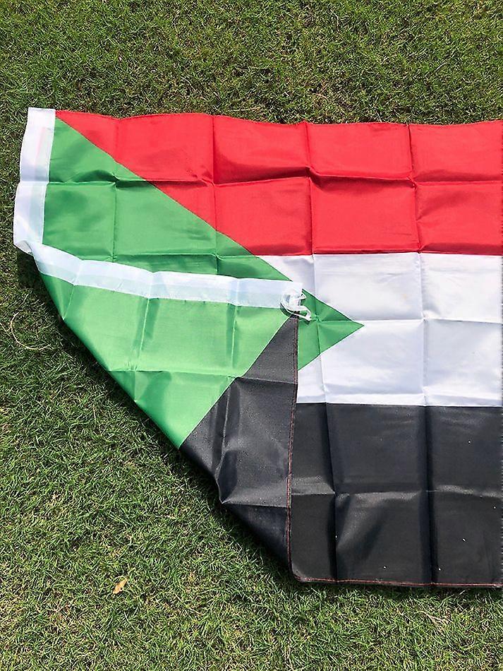 Sudan flag 150x90cm double side printed polyester hanging Sudan ...