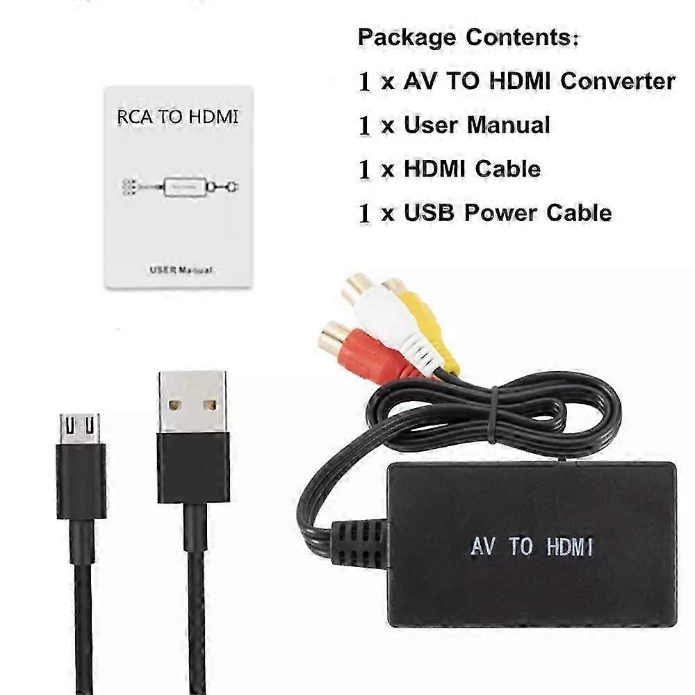 RCA to HDMI Converter Support 1080P PAL/NTSC For PS1 PS2 PS3 STB Xbox ...