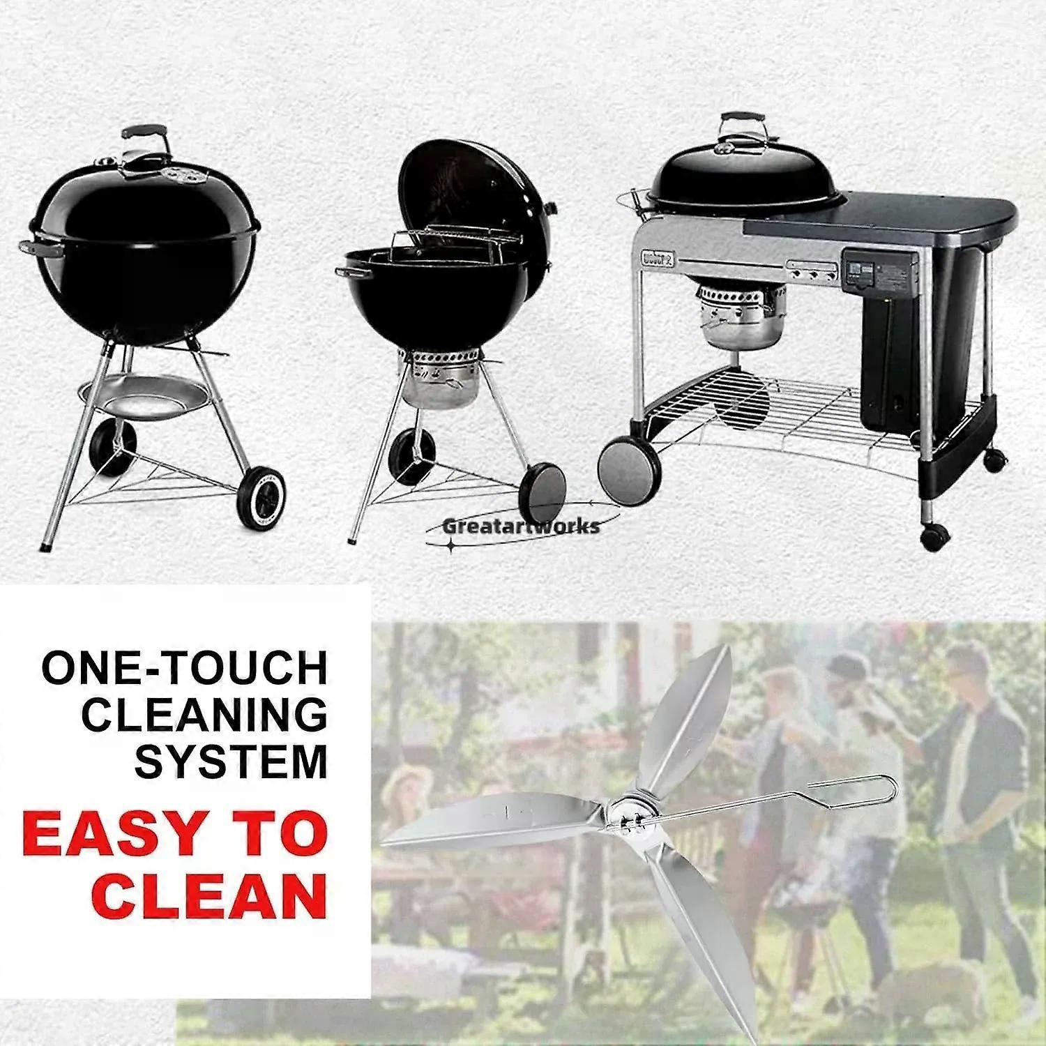 1kit 22-1/2-Inch Grills One Touch Cleaning System Set fit 57cm for ...