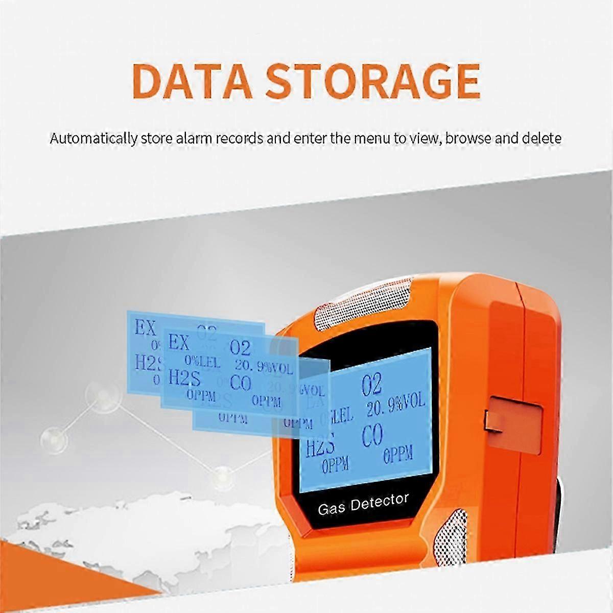 Multi Gas Detector Gas Meter O2 H2S CO LEL 4 in 1 Oxygen Hydrogen ...