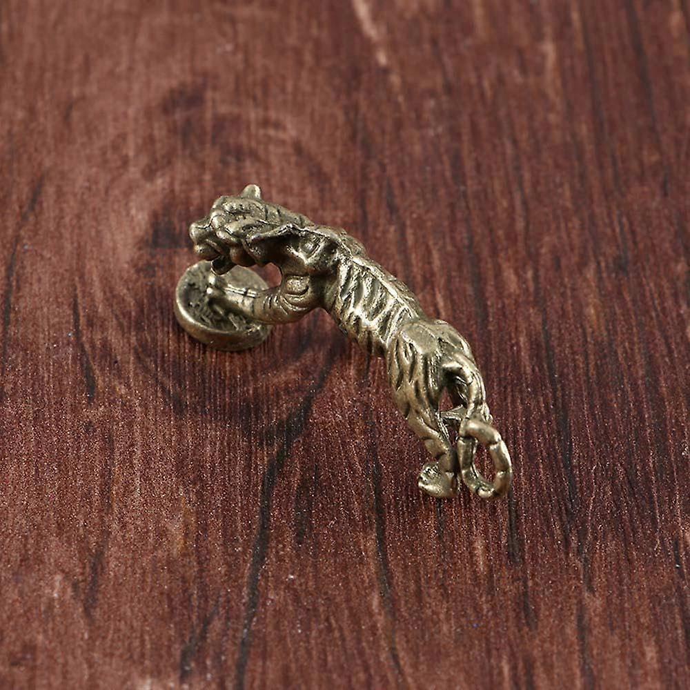 Retro Tiger Figurine, Desktop Tiger Decoration, Mini Brass Tiger ...