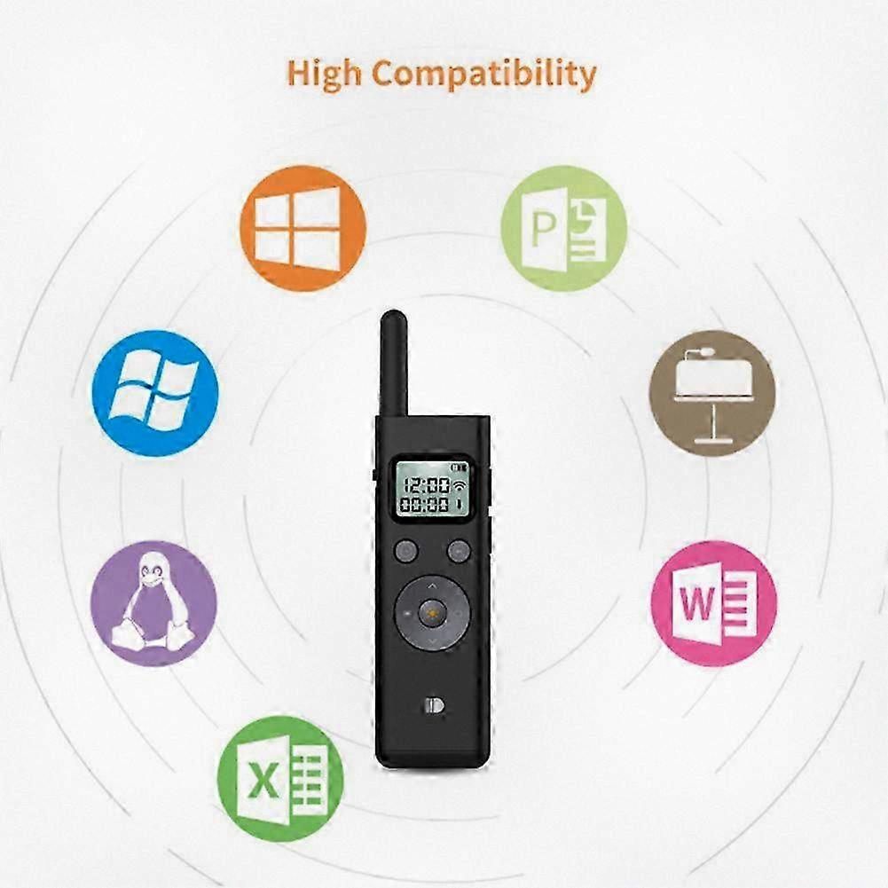 Wireless PowerPoint Presentation Clicker with LCD Display, Green Light ...