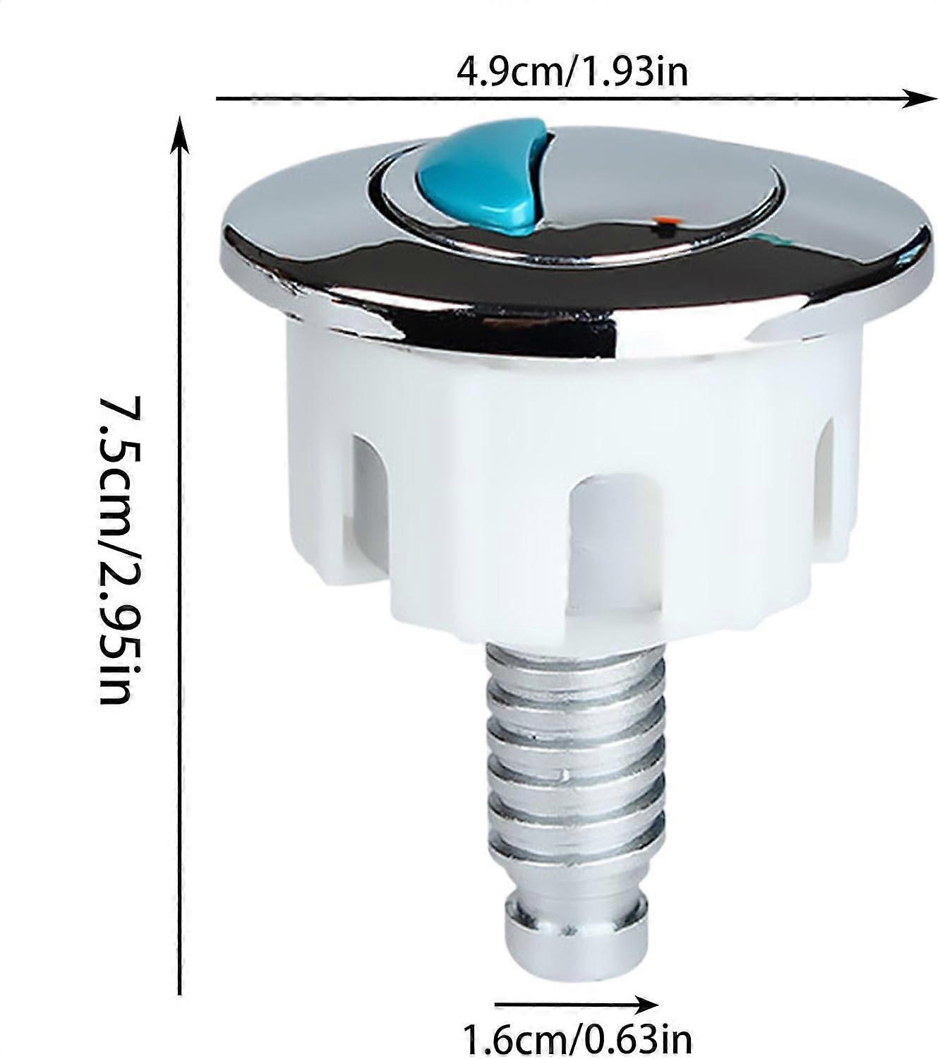 Toilet Button Pusher Double Push Button Round Flushing Button Rustproof ...