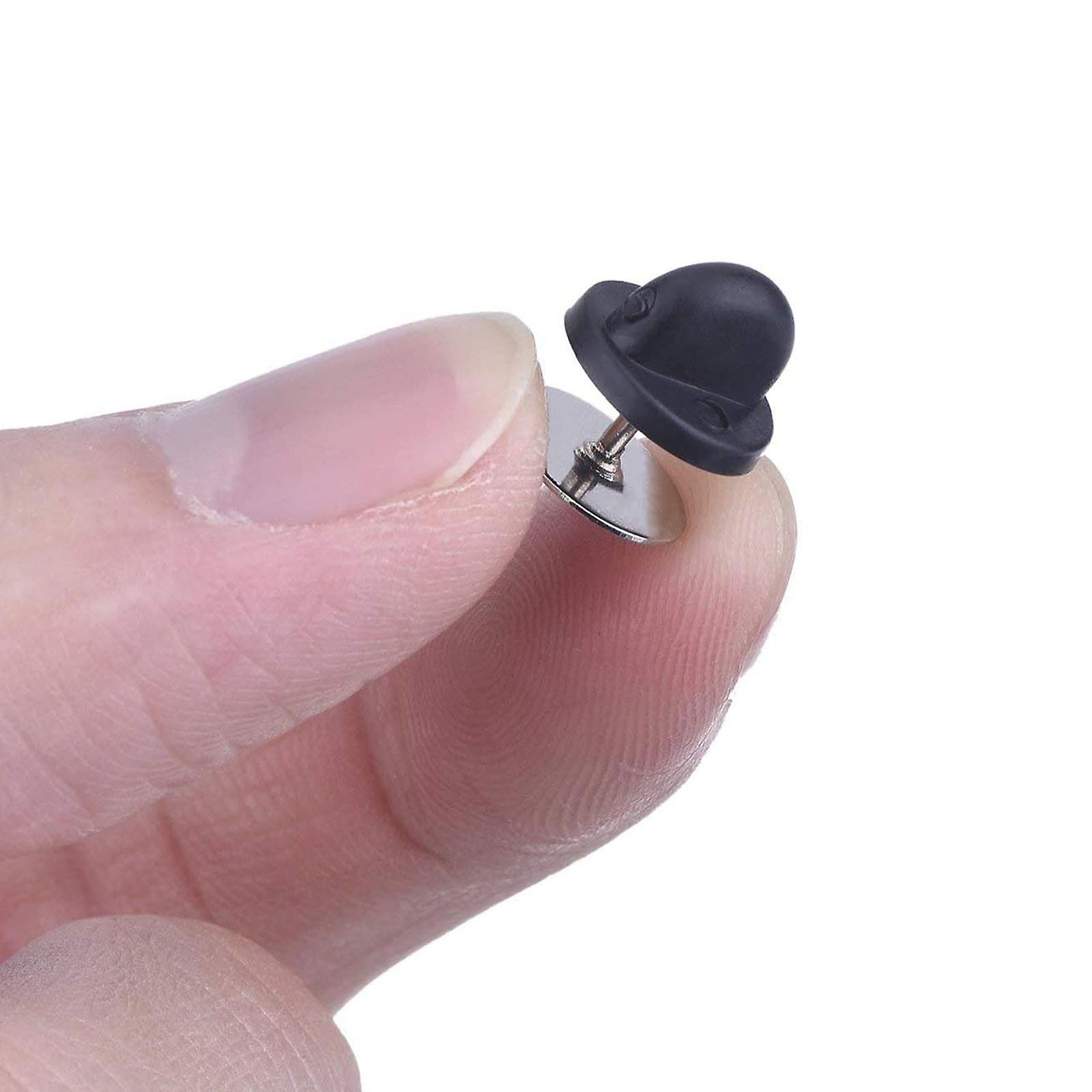 50 Set Tie Tack Blank Pins with Rubber Pin Backs for Butterfly Clutch ...