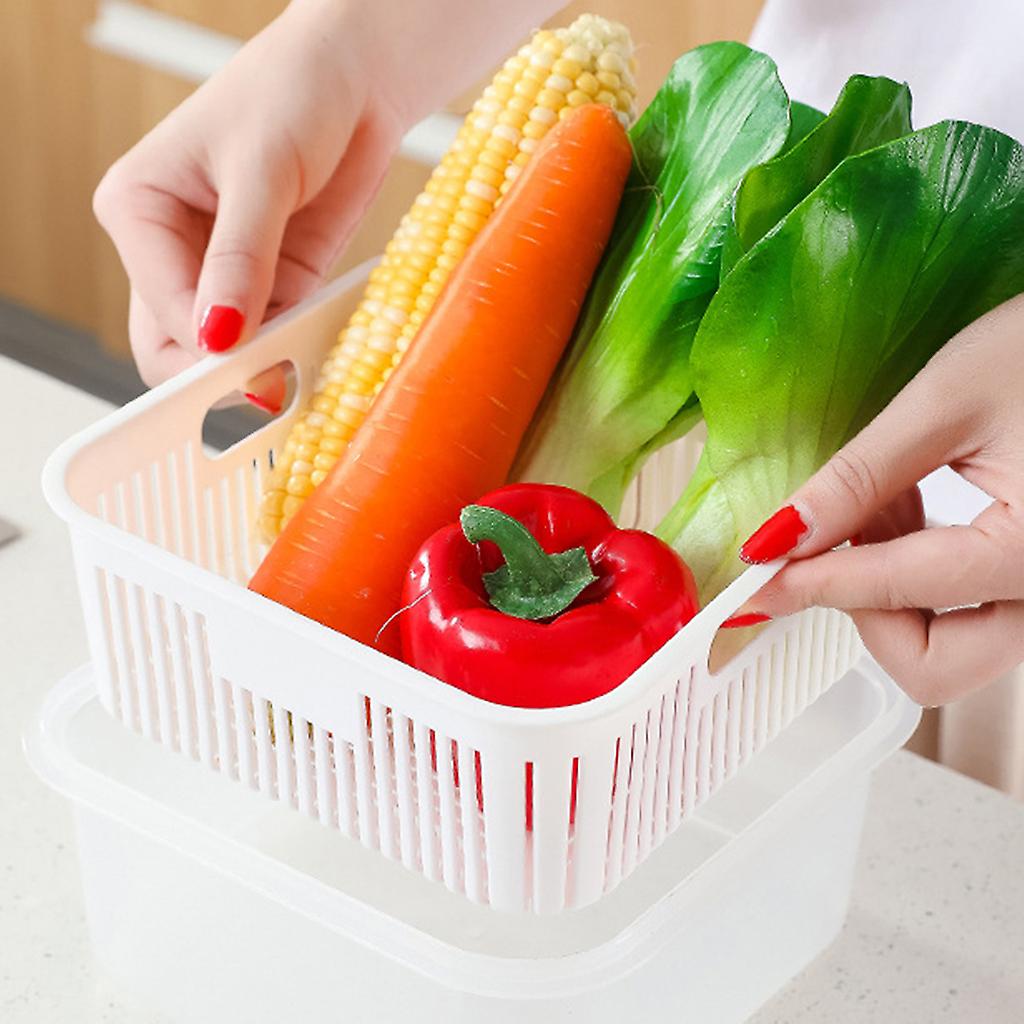 Double Layer Food Storage Container Kitchen Refrigerator Fresh-keeping ...