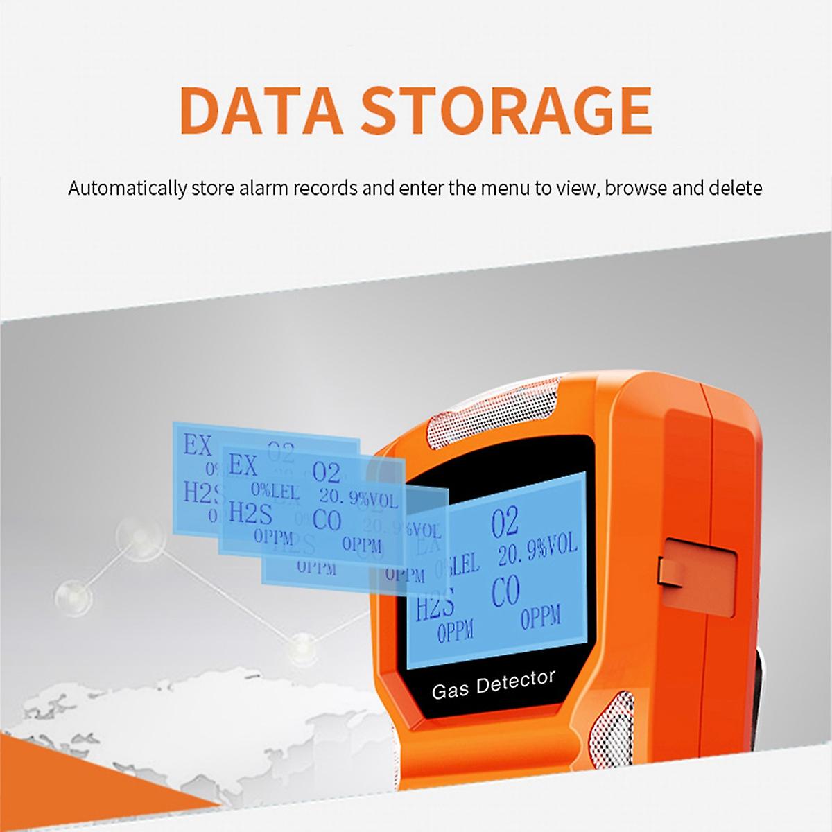 Multi Gas Detector Gas Meter O2 H2s Co Lel 4 In 1 Oxygen Hydrogen Sulfide Carbon Monoxide