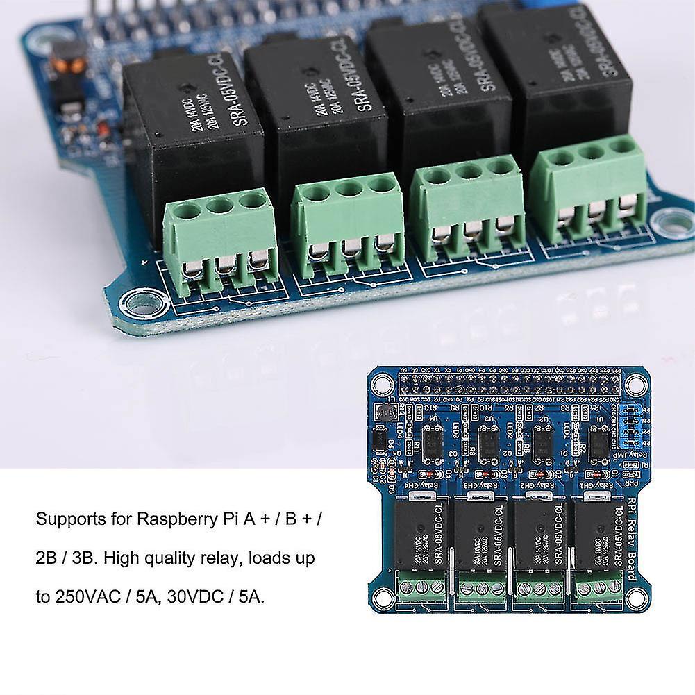 Power relay board expansion module shield supports rpi a + / b + / 2 b ...