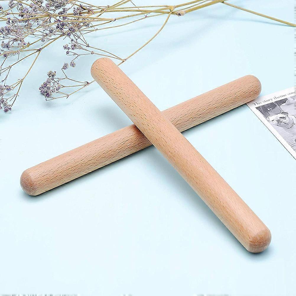 Natural Rhythm Wood Claves - Percussion Instrument, 1 Pair | Fruugo UK