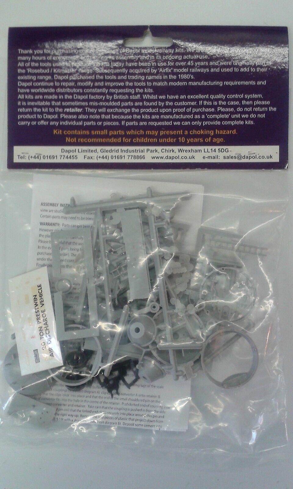 Dapol DAC043 Twin Silo Wagon (Dapol - Kitmaster) OO (1/76) Plastic ...