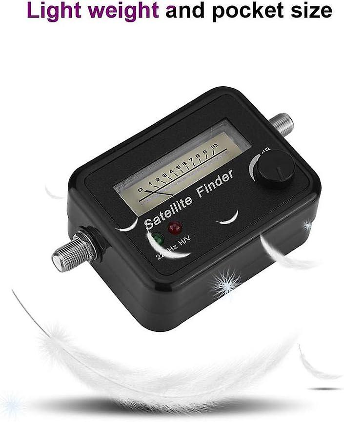 Satellite Finder, Digital Signal Meter with Black Background and White ...