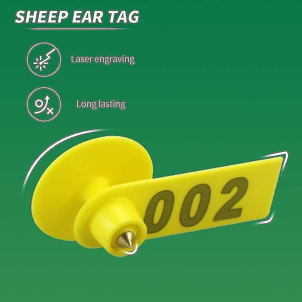 2024,farm 100 Pcs Sheep Ear Tags With Number 001-100 Ear Tag For ...