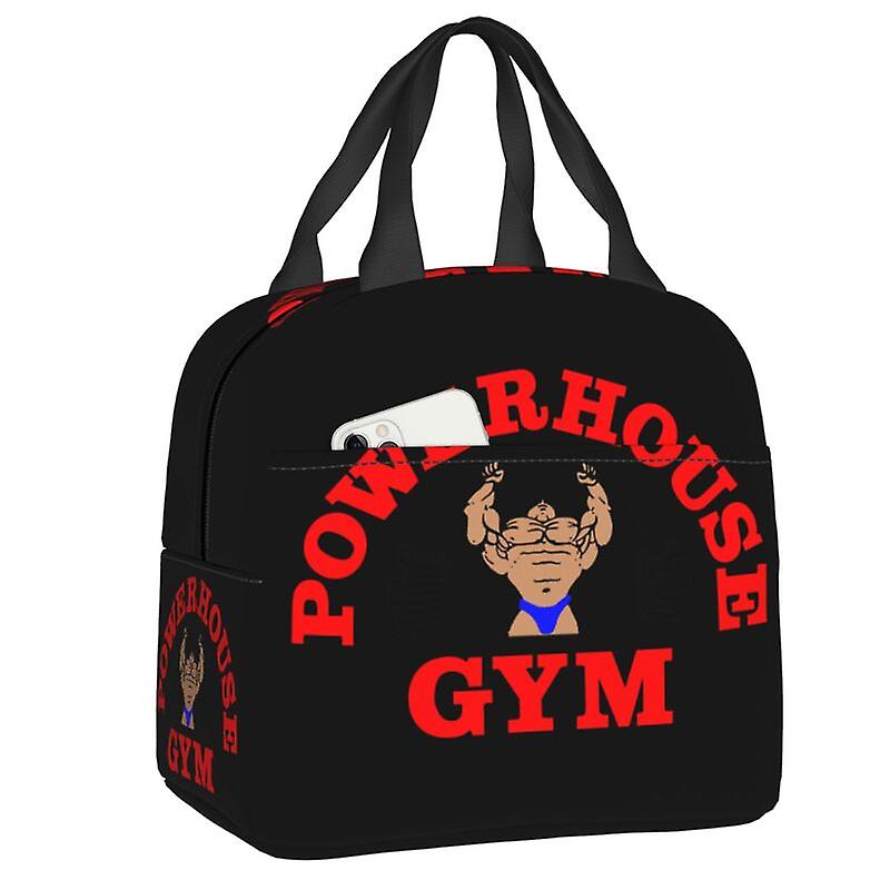 Fitness Muscle Powerhouse Gym Lunch Bag Men Women Cooler Warm Insulated ...