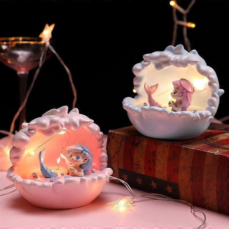 Mermaid Sea of Starfish Waves Shells Mermaid Star Lamp Practical Night ...