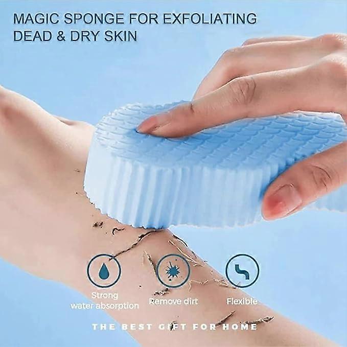 Soft Exfoliating Sponge, 1 PCS, Blue Bath Sponge, Wash Off The Dead ...