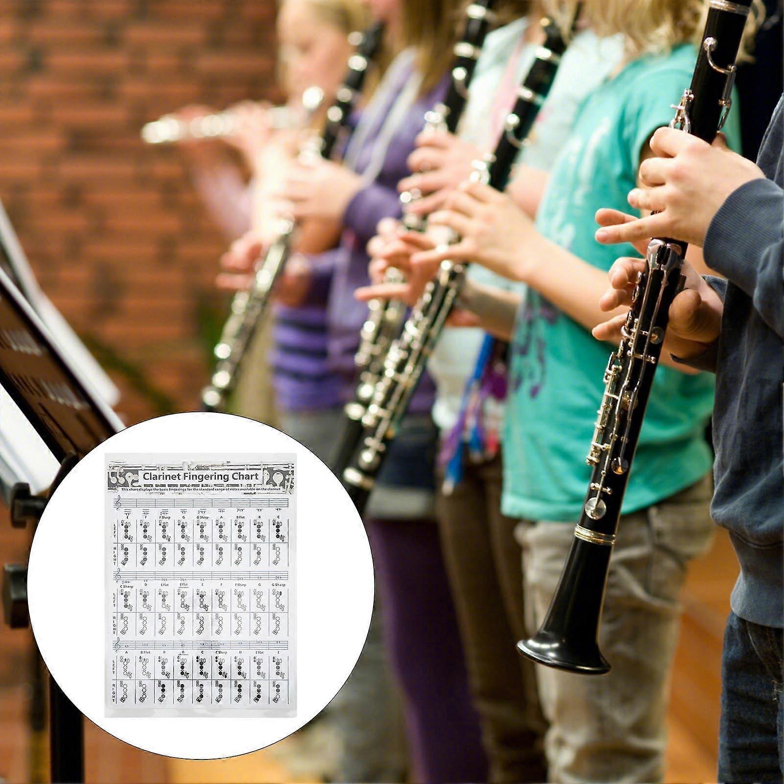 Clarinet Fingering Chart Clarionet Chords Poster Training Chart Musical ...