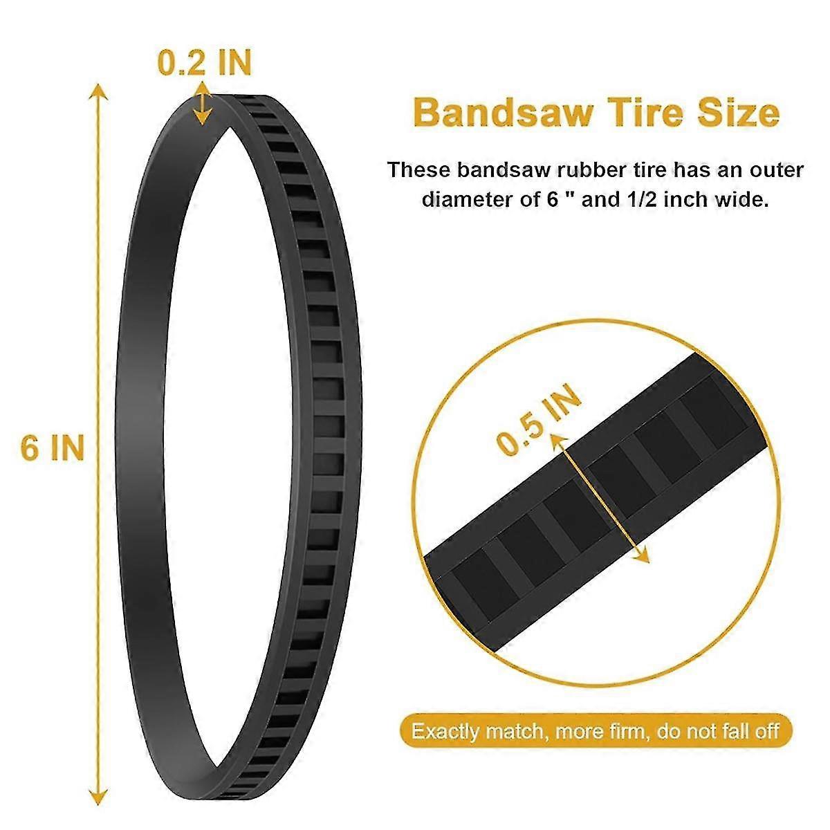 2 Pack 650721-00 Bandsaw Tires Belt Band Saw Rubber Tires Belt ...