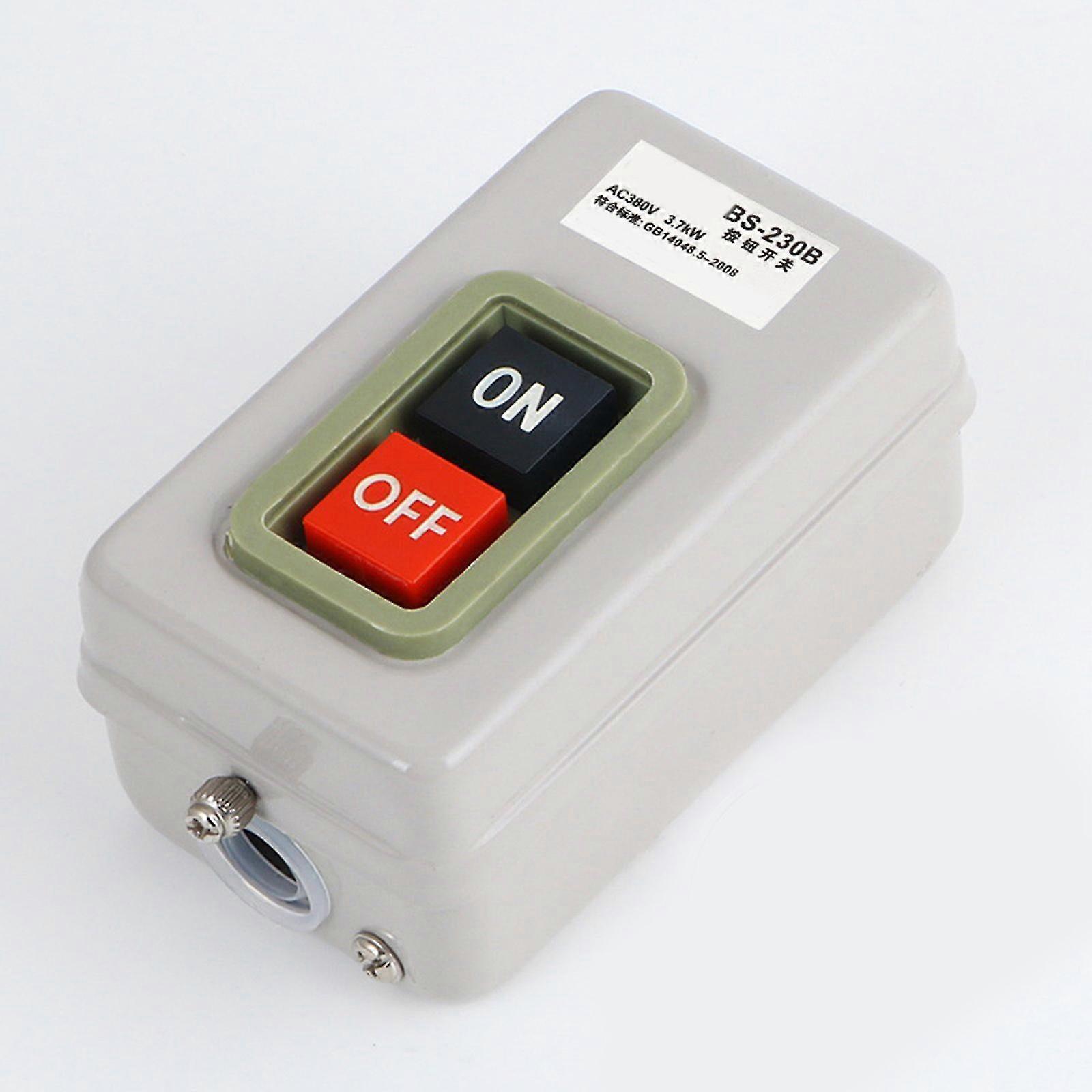 3.7kw 380v 3p 3 Phase On/off Self Lock Push Button Power Switch ...