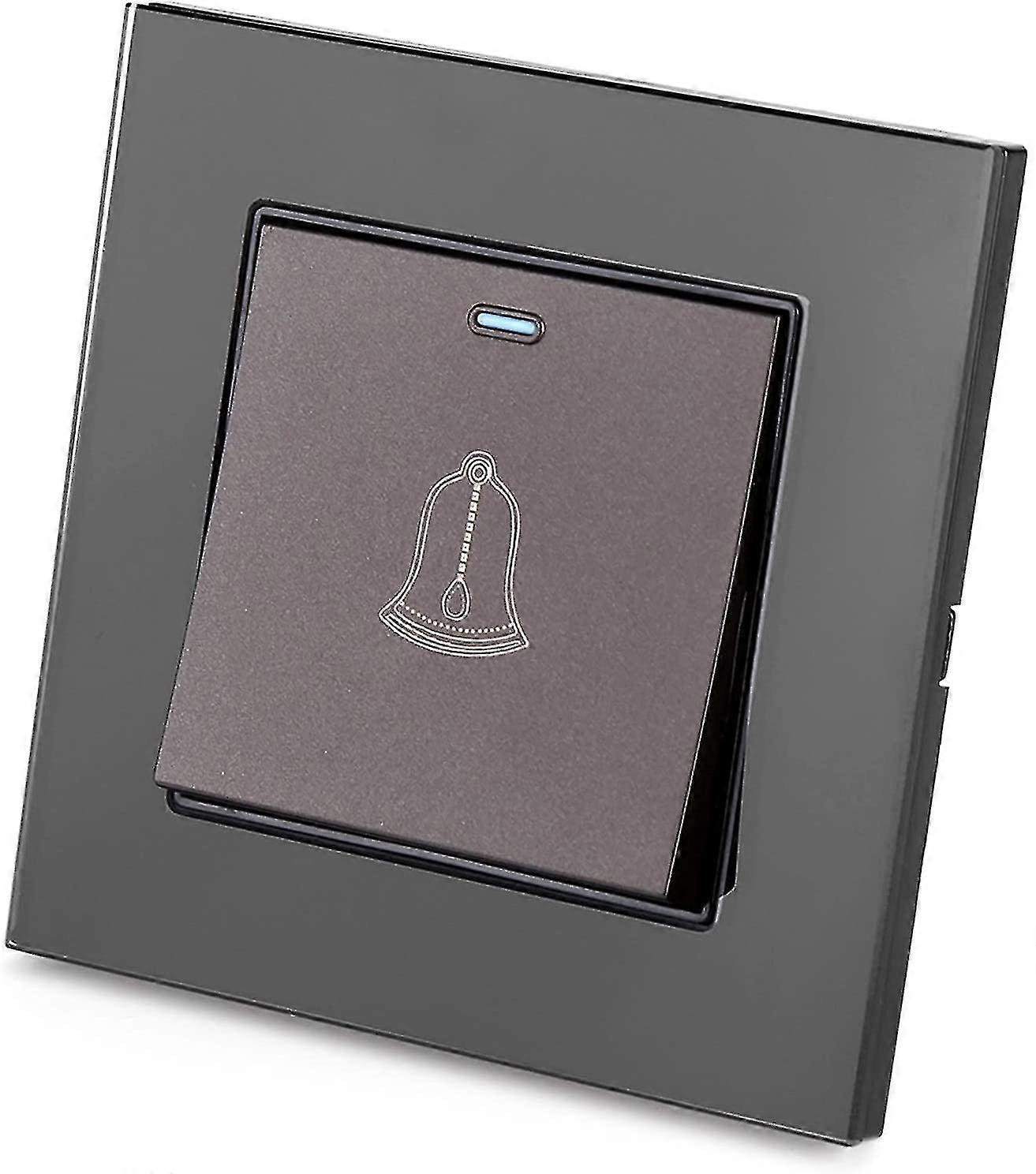 Doorbell Push Button, Exterior Doorbell Button, Tempered Glass Panel ...