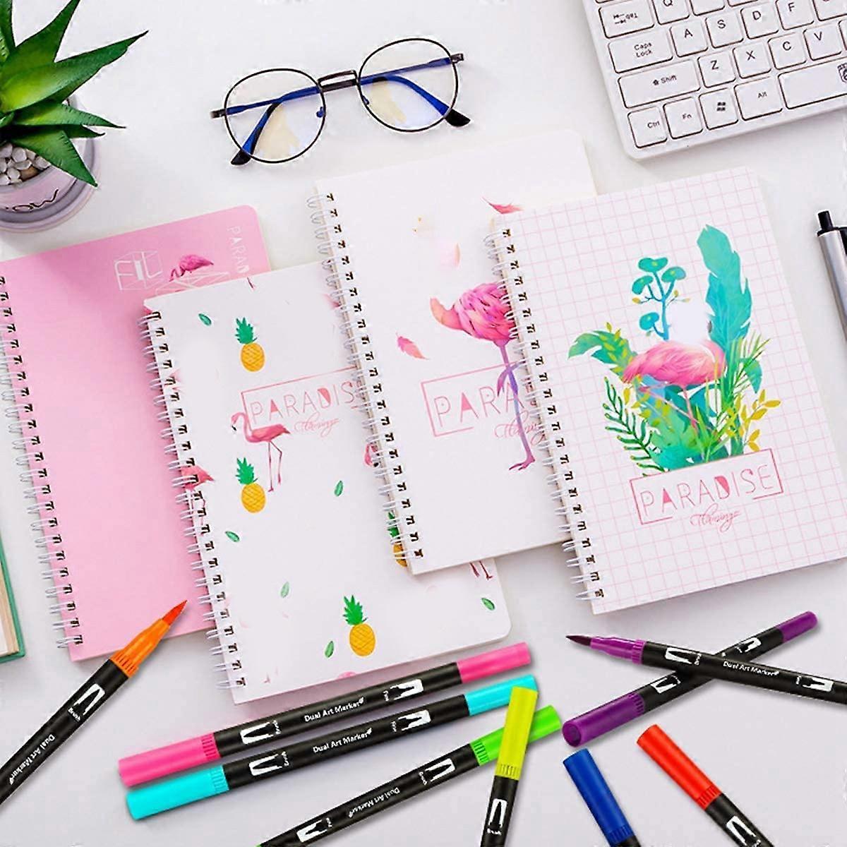 Colouring Pens 24 Colours Dual Brush Pens Felt Tip Pens Art Markers ...