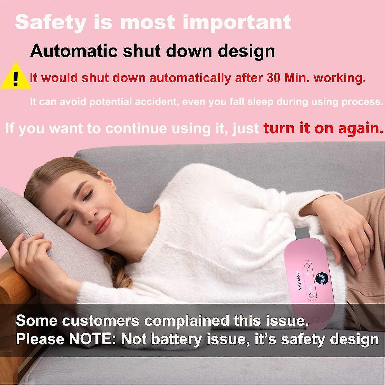 Portable Cordless Heating Pad, Electric Waist Belt Device, Fast Heating ...