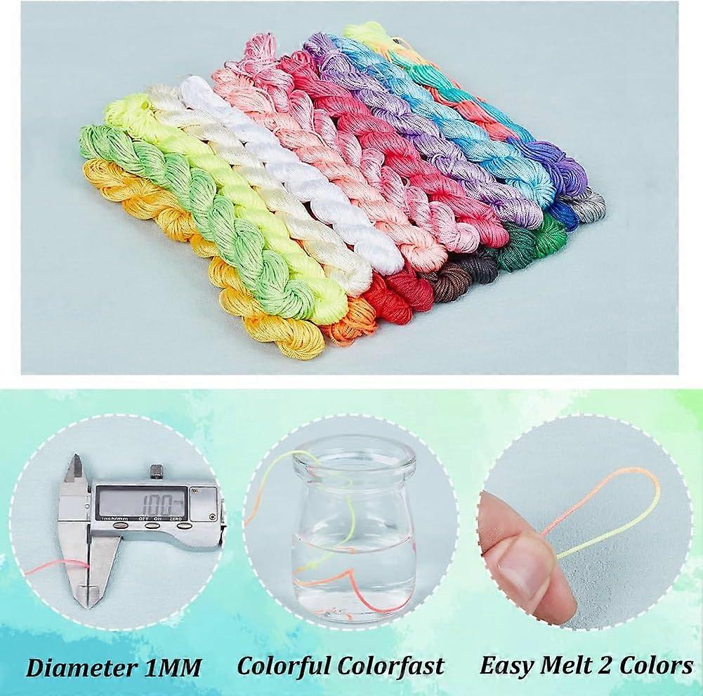 480 Yard 1mm Nylon String Chinese Knotting Cord 20 Colors Nylon Thread ...