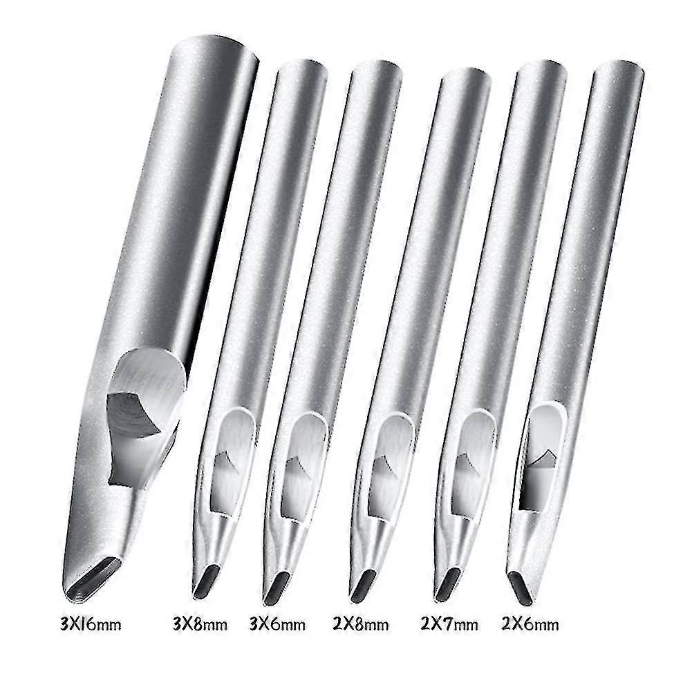 6 Pcs Oval Leather Punch Tools, Oval Leather Punch Set, Leather Hole ...