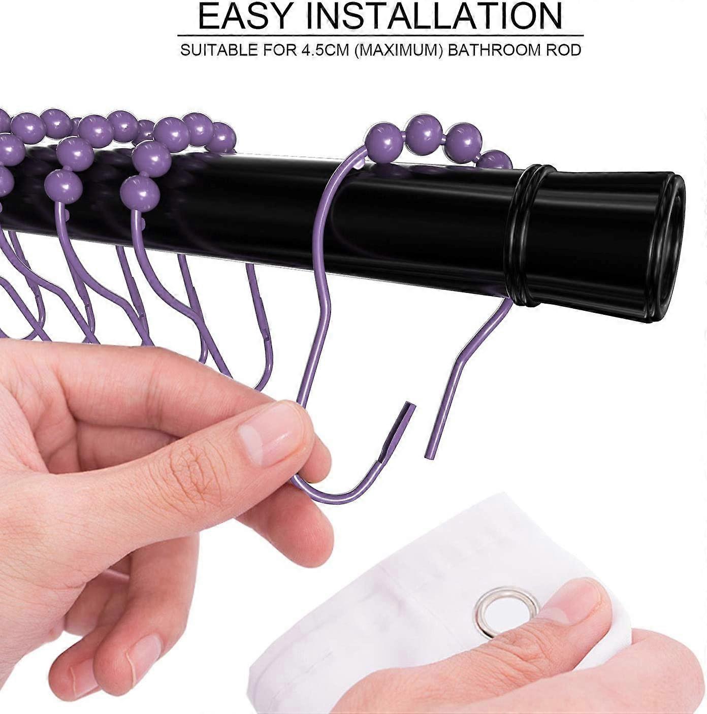 duschdraperi krokar ringar, rostfri metall glida duschdraperi ringar ...