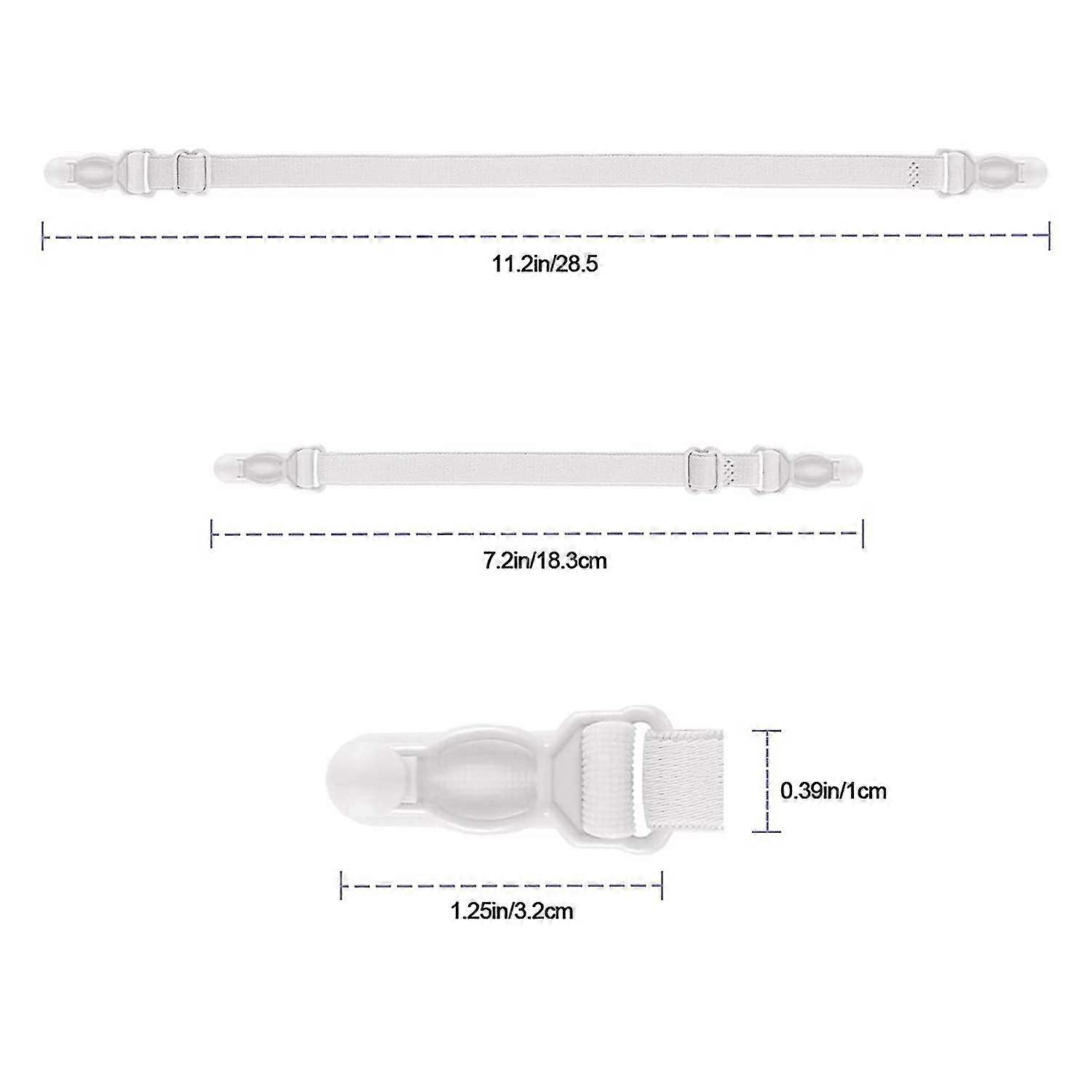 Women's Non-slip Elastic Bra Strap Clips Holder Conceal Straps,6pcs ...