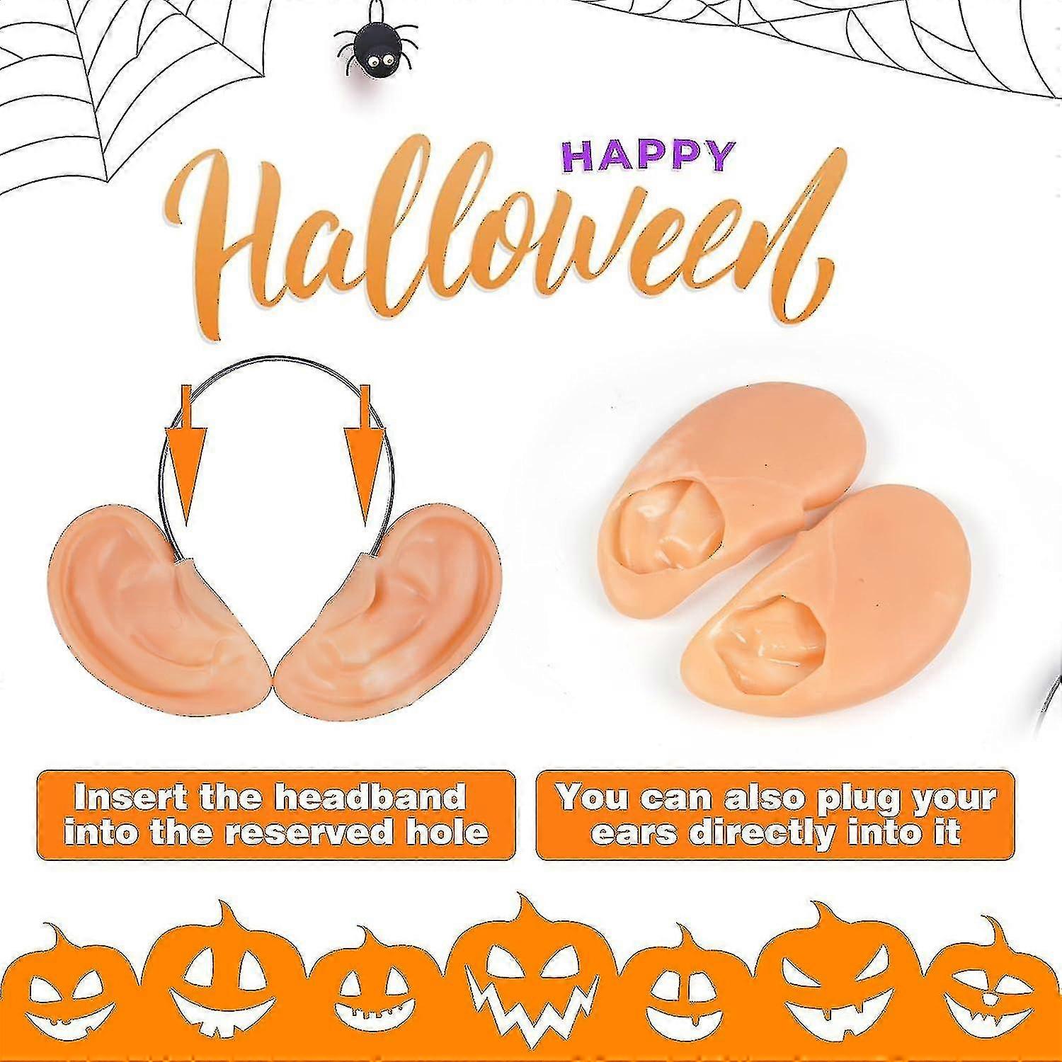 2 Pcs Oversized Jumbo Fake Ears Pig Giant Ears Headband Costume ...