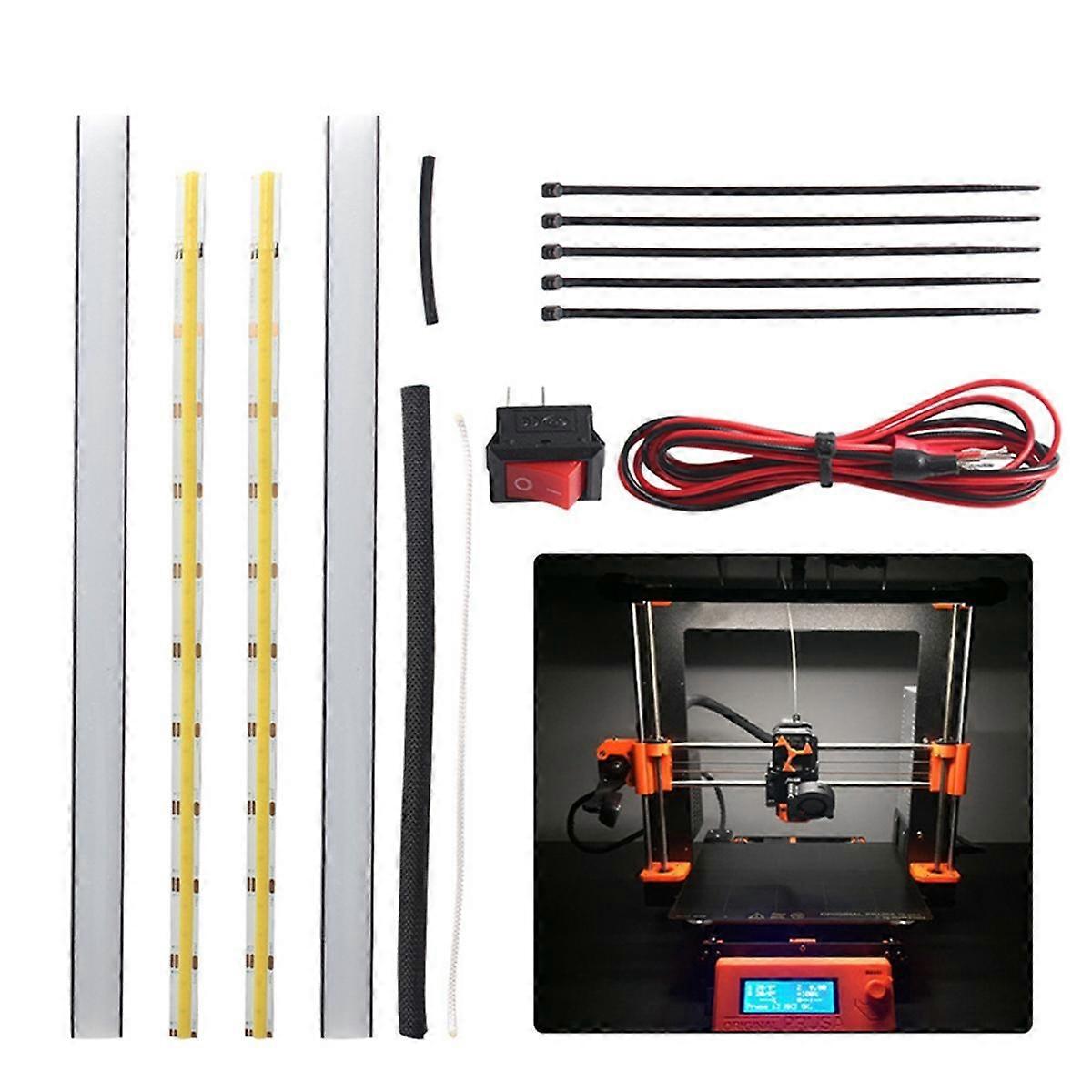 For Prusa MK4 3D Printer Dual LED Light Bar 24V Ultra Bright Kit Dual ...