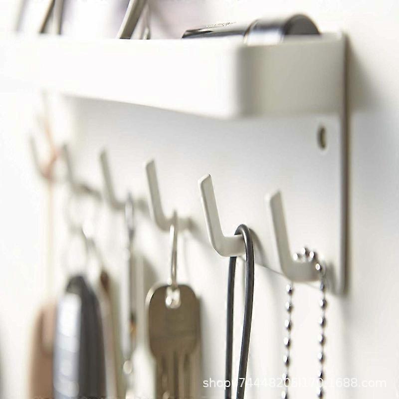 6 Hooks Modern Key Holder,Self Adhesive Wall Key Rack, Key Hooks Wall ...