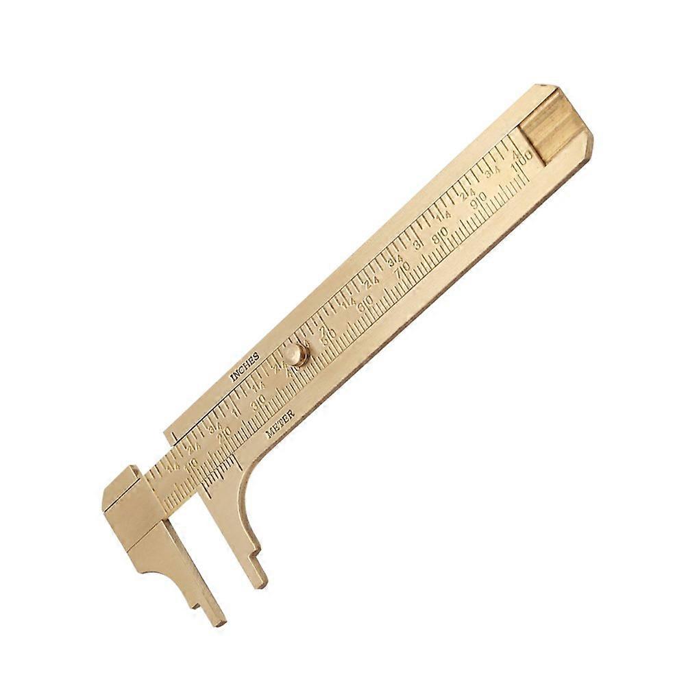 Handy Brass Vernier Caliper Dual Scale Measuring Tool Mini Brass Pocket ...