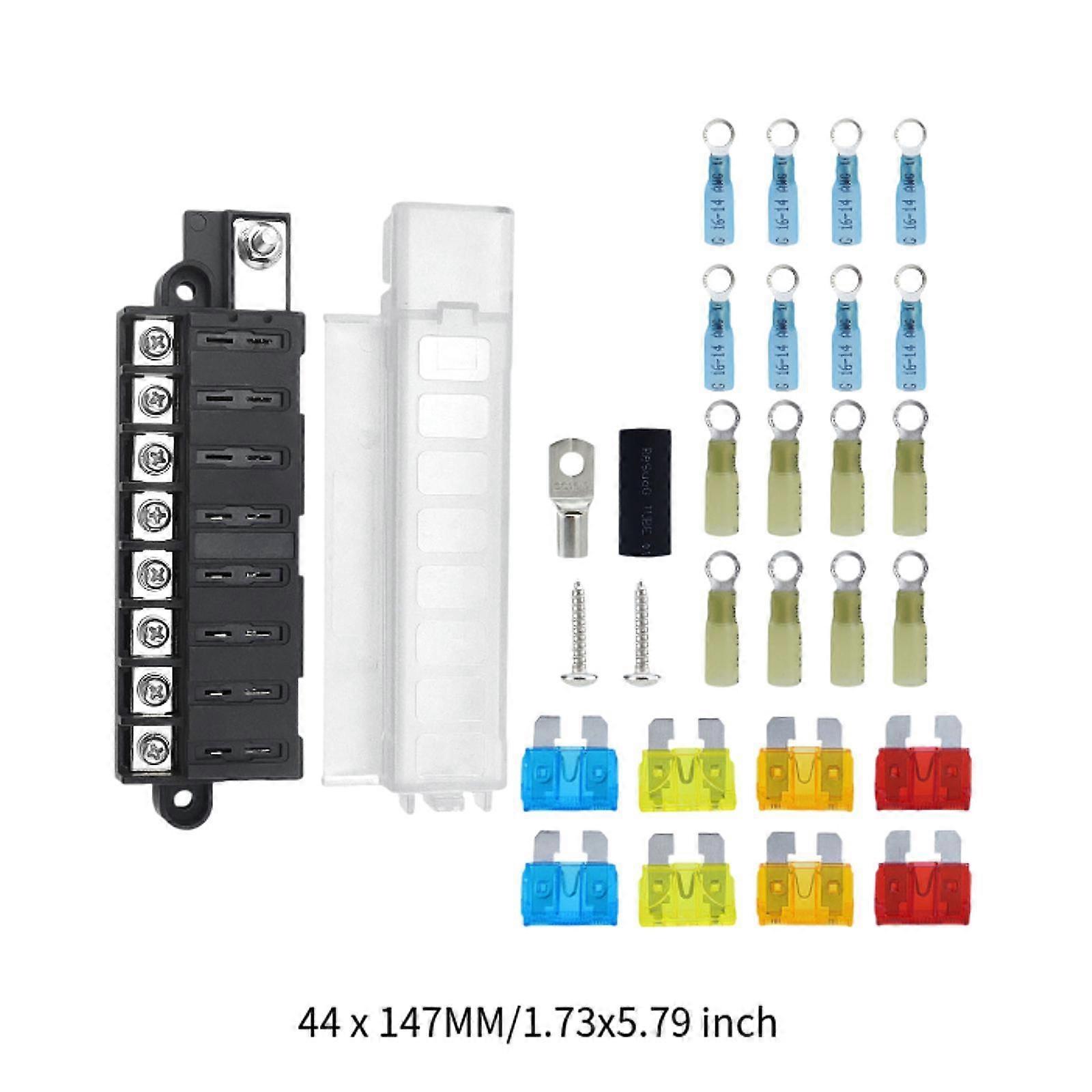 8 Way Fuse Box for Blown Fuse SUV Vehicle Trailer RV Blade Fuse Block ...