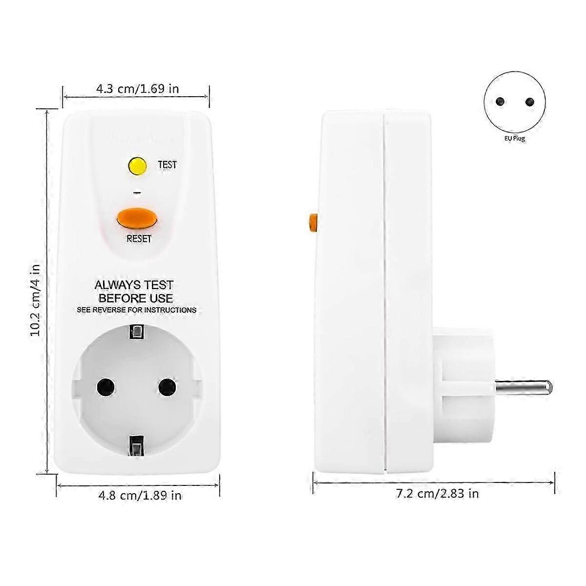 16A Gfci Leakage Protection Plug Rcd Socket Home Circuit Breaker Cutout ...