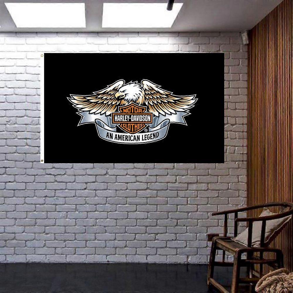 Harley Davidson Motorcycle Flags Banner 3x5 FT Racing Flag Biker Garage ...