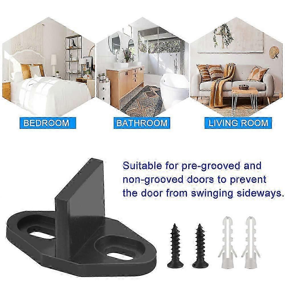 Pack of 4 Heavy Duty Floor Guide Sliding Door Clips for Sliding Barn ...