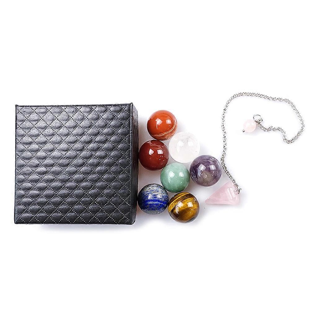 7 Chakra Crystal Stone Boxed Balls-seven Chakra Natural Energy Stones ...