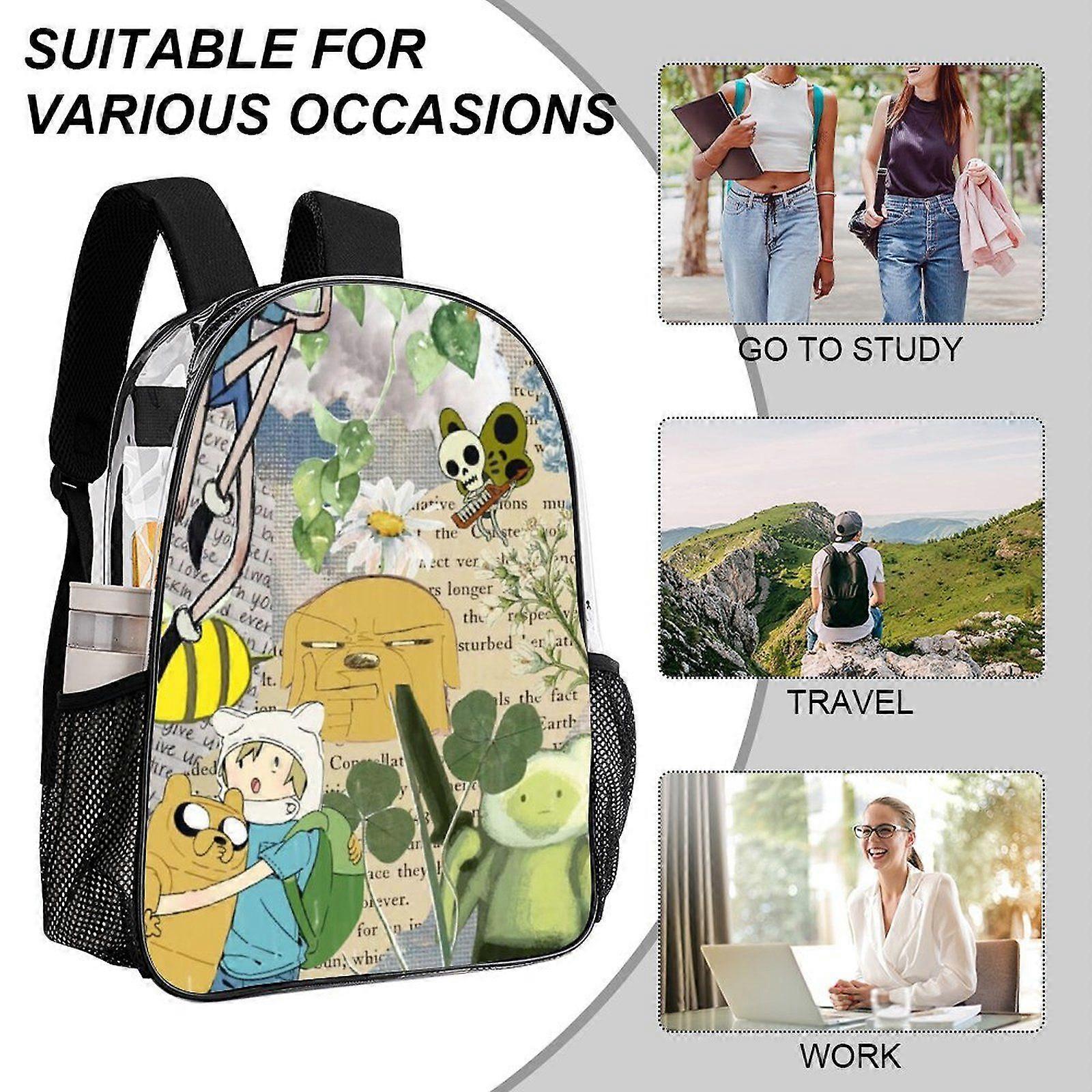 t172 Adventure Time Backpack Spirited Transparent Swim Bag Clear PVC ...