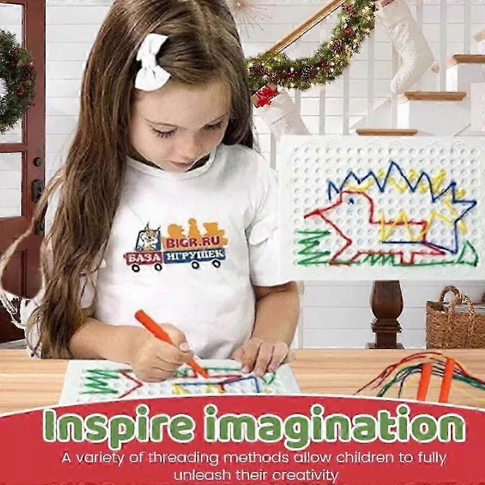 DIY Children's String Weaving Drawing Board, String Art Kit with ...