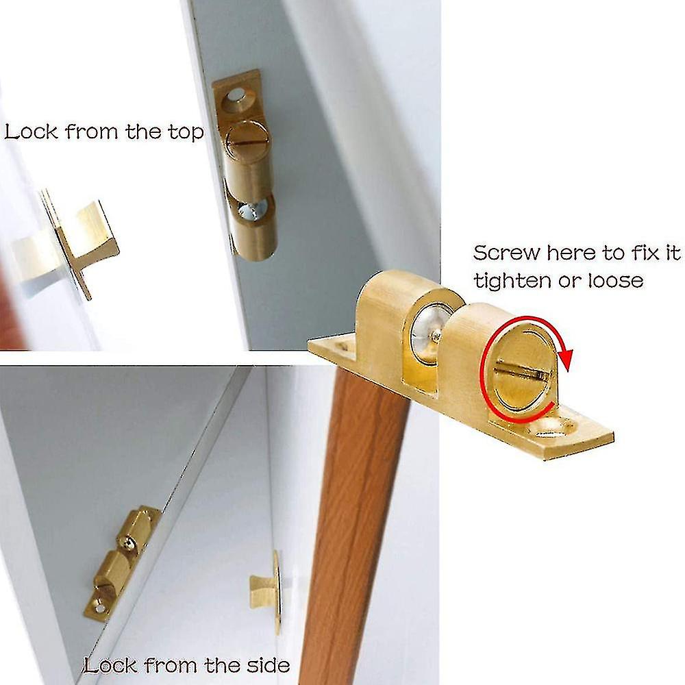 4 Pieces Double Roller Catch, High-performance Cabinet Lock, Strong ...
