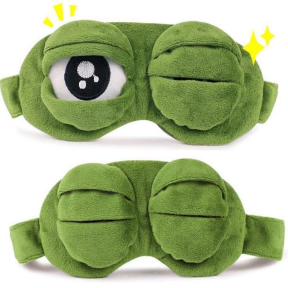 Frog 3D Eye Mask Cover Sleeping Rest Eyepatch Plush Shading Cartoon ...
