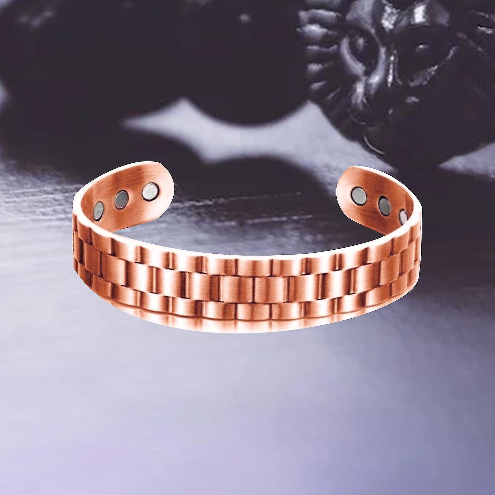 Women's Pure Copper Magnetic Bracelet For Arthritis Healing Carpal Cuff ...