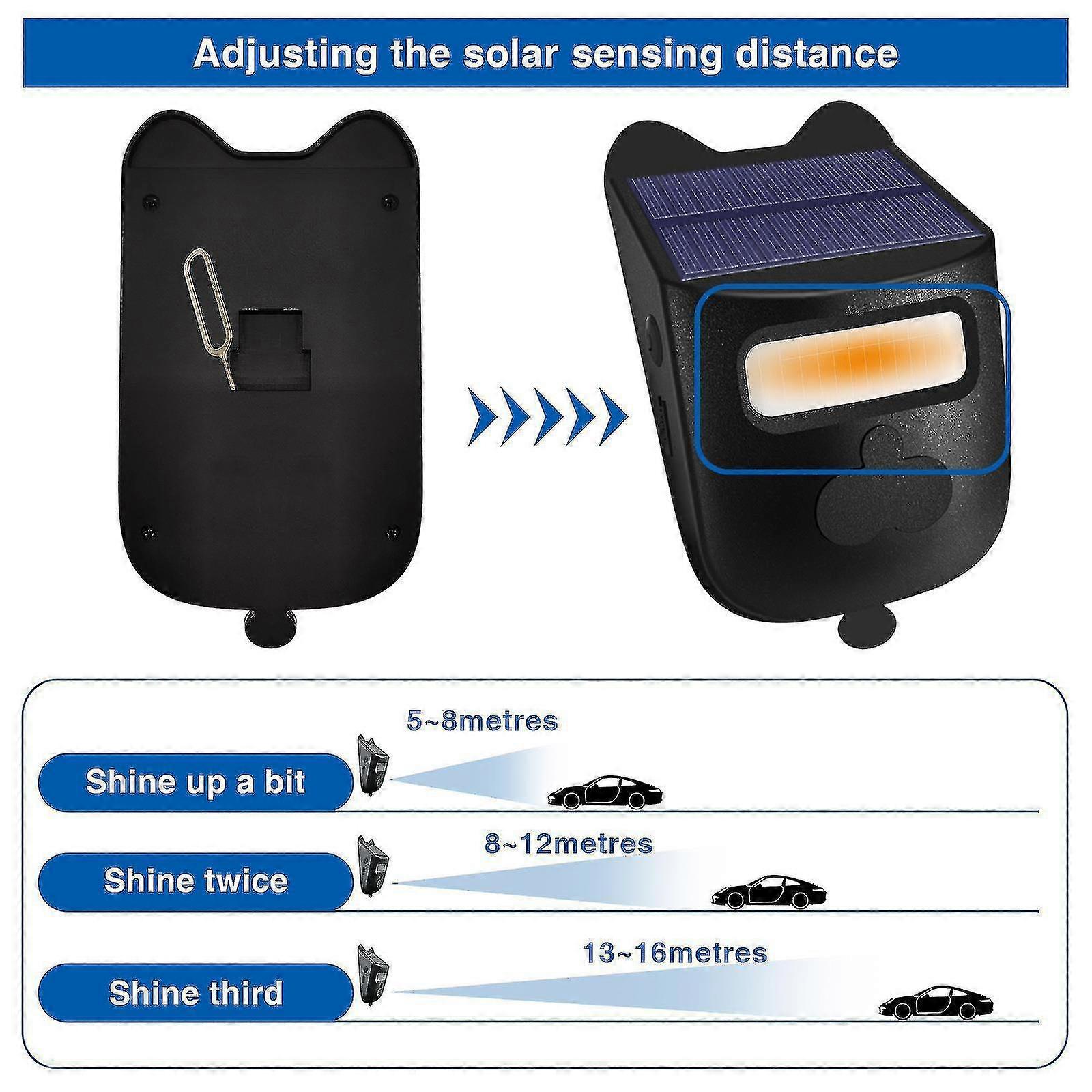 Solar Driveway Alarm 984ft Long Range Wireless Driveway Alarm Ip60 ...