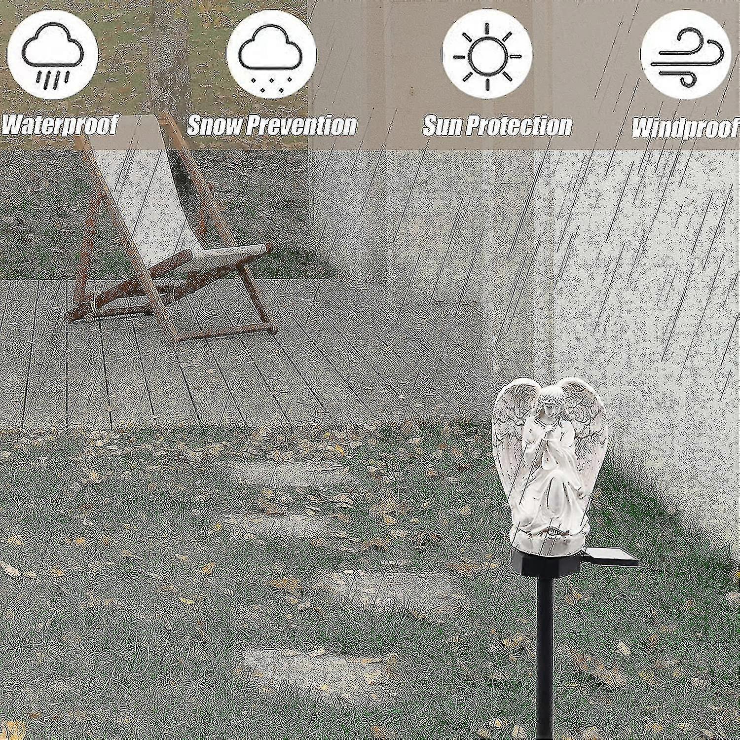 Solar Light Outdoor Angle For Cemetery, Led Waterproof Angel Lamp ...