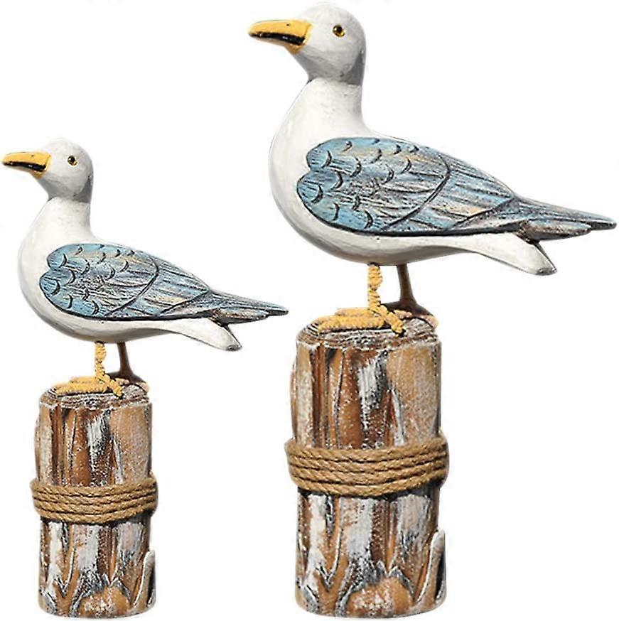 2pcs Seagull Figurines,Seagull Statue Figurine Decor Nautical Statue ...