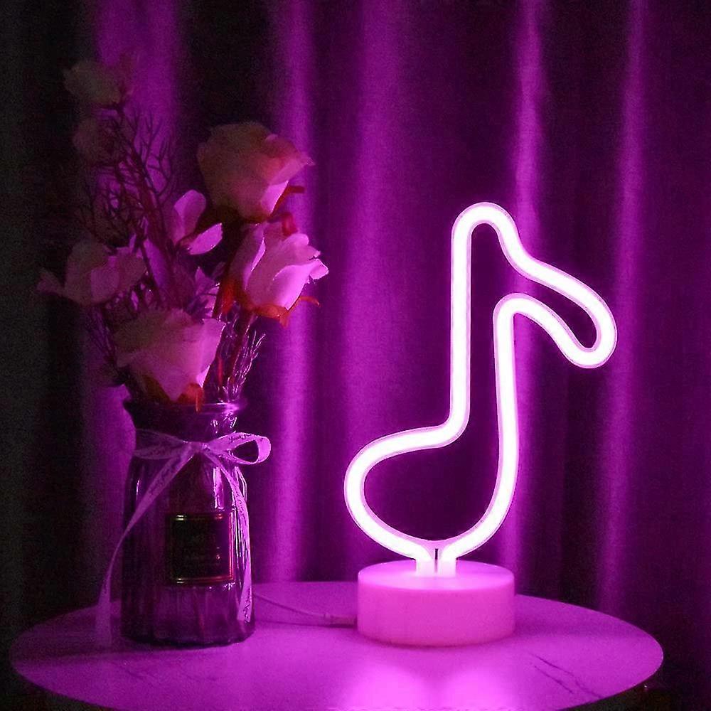 Music Note Neon Lights Led Musical Notation Shaped Night Lamps ...