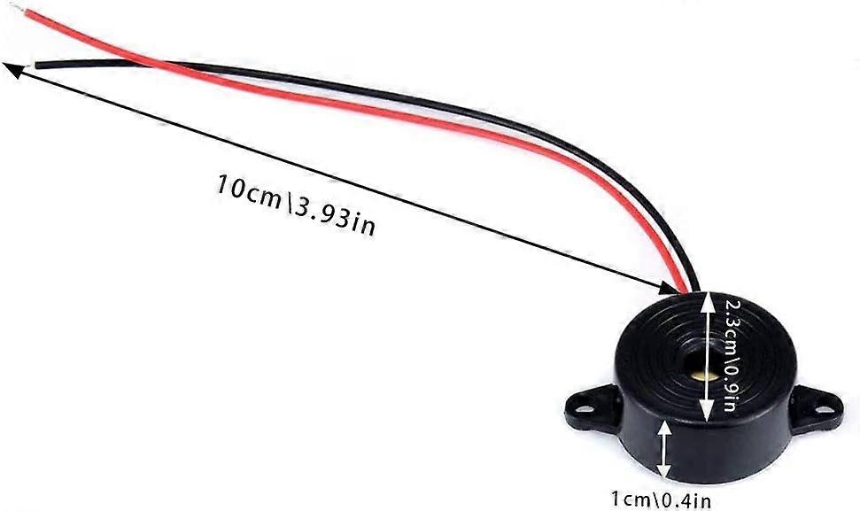 Electronic Buzzer DC 3-24V 85dB Electronic Sound Alarm Buzzer 12v Siren Alarm System with 110mm ...