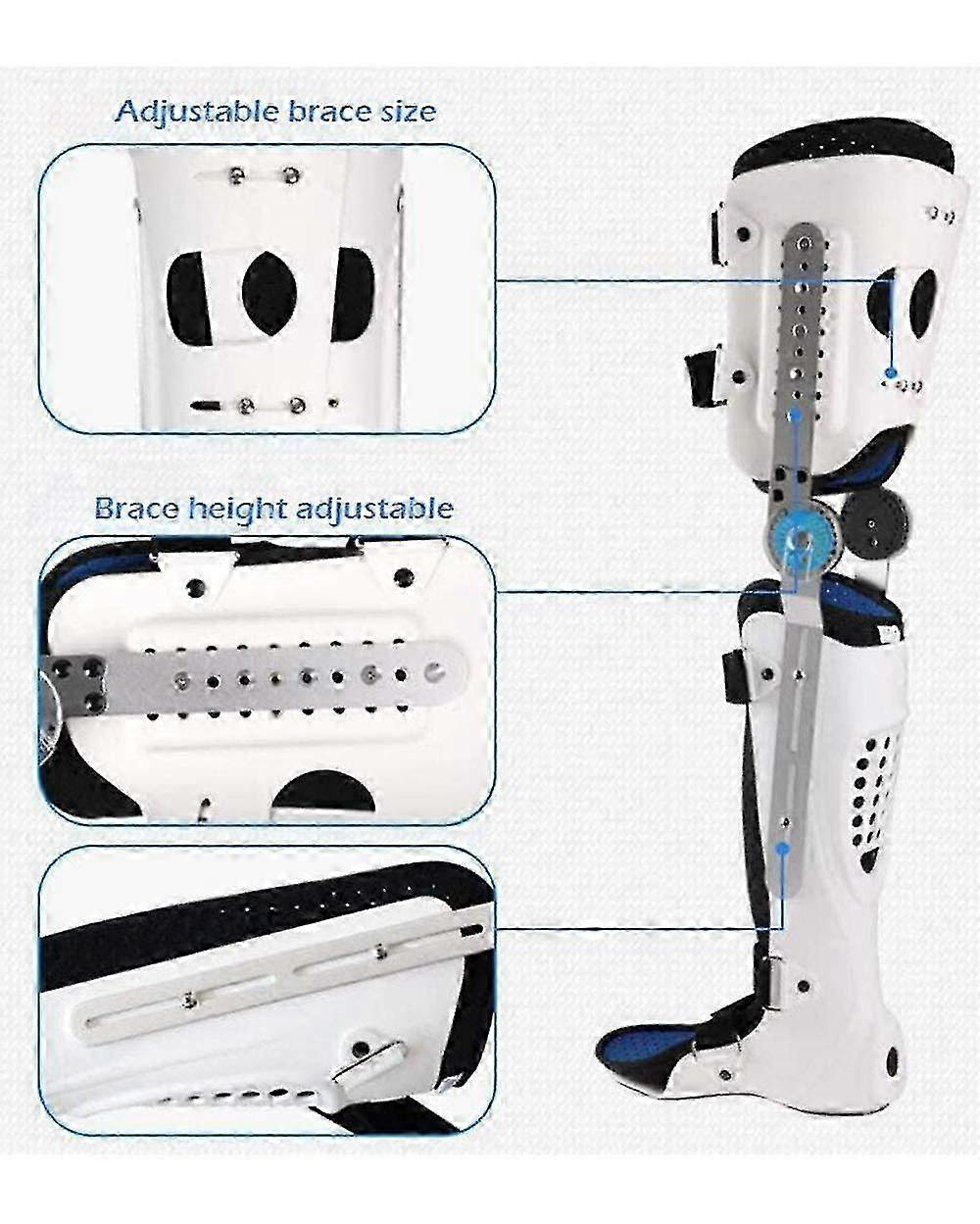 Justerbar knä fotled och fot Ortos Lår Knäled Kalv Fot Och Fotled Fraktur Fixering Stent, Efter ...