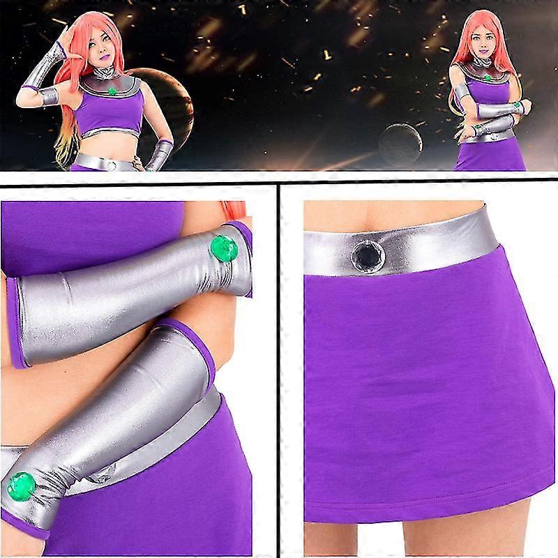 6 Piece Purple Cosplay Set Cartoon Teen Titans Go Princess Koriand'r ...