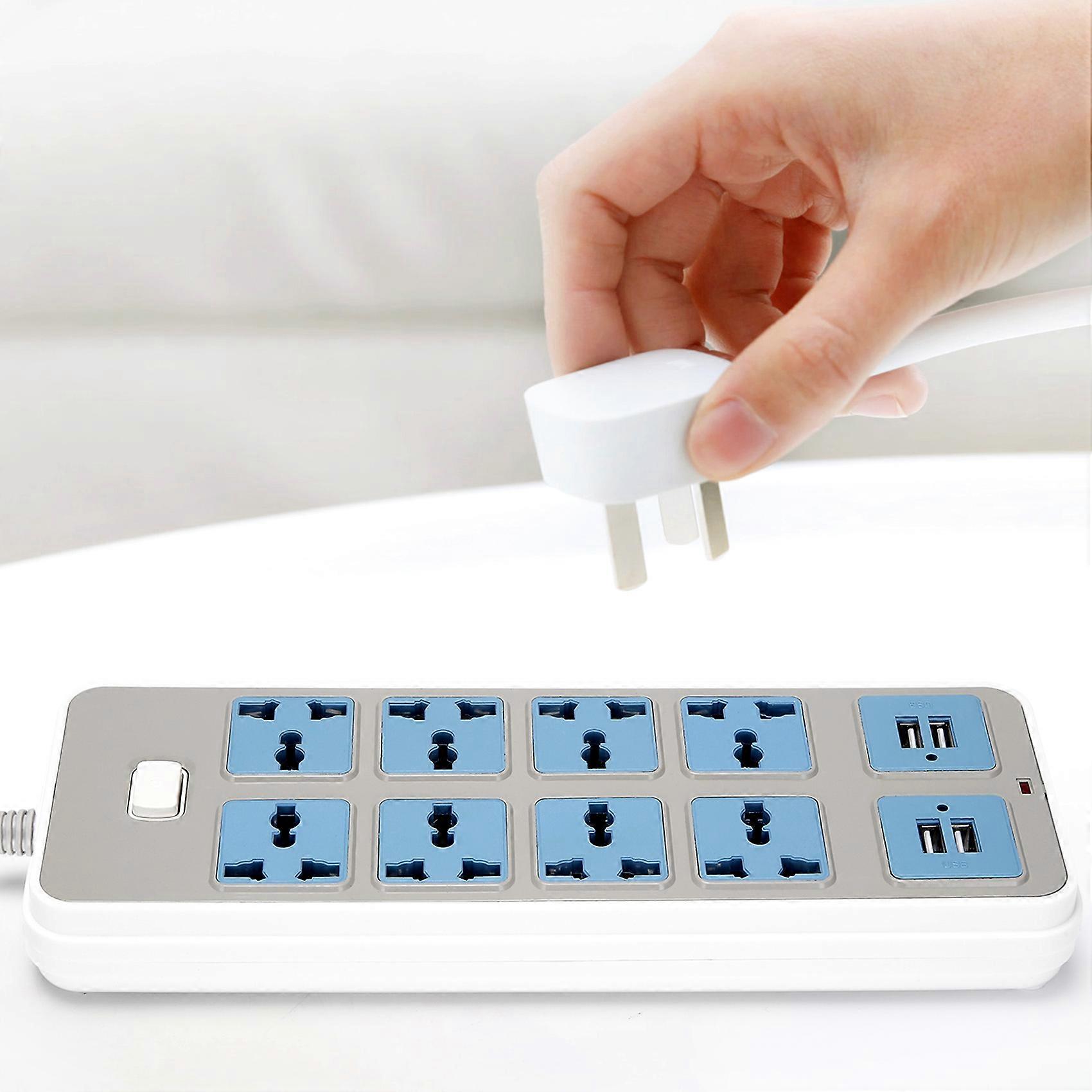 Strip with 4 USB Sockets, 3000W , 8 Universal Sockets, 6.5-Foot Cord ...